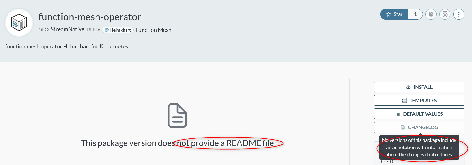 Add metadata to helm chart: readme, changelog · Issue #491 · streamnative/function-mesh · GitHub