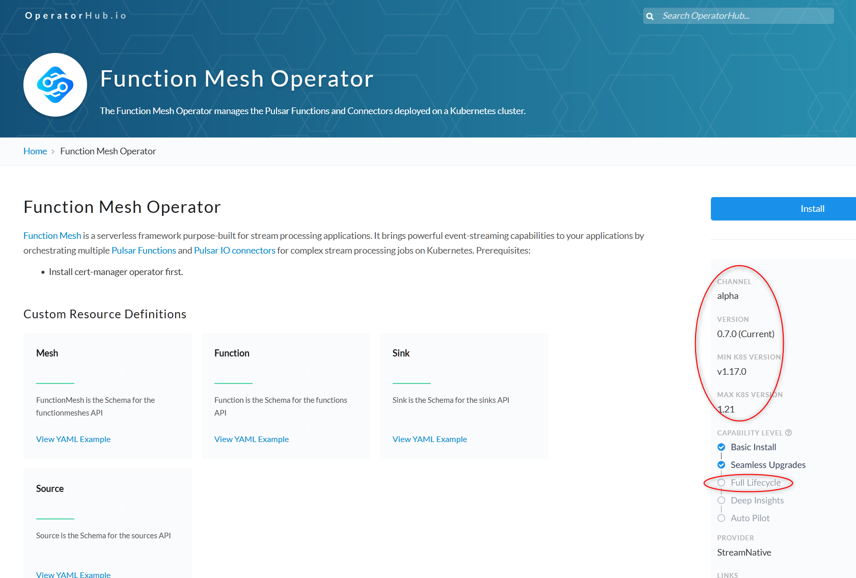 Upgrade The Capability Level Of Function Mesh Operator In To Full Lifecycle