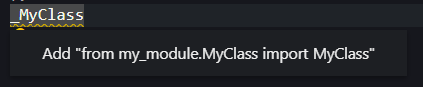 Pylance does not show import suggestions for classes and functions inside file starting with ...