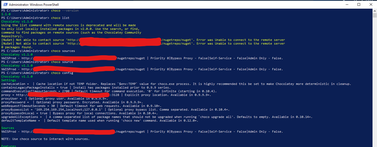 "choco source" command line proxy parameters ignored · Issue #2855 · chocolatey/choco · GitHub