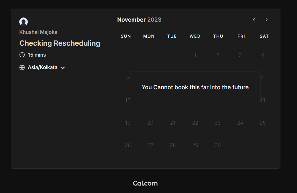 Improve Availability Copy when using Limit Future Bookings settings · Issue #11321 · calcom/cal ...