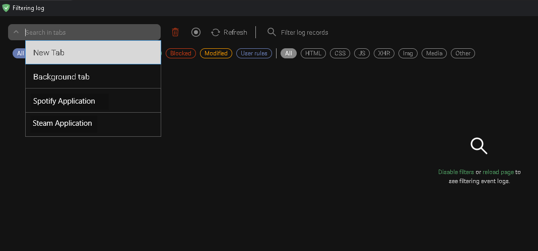Add `User rules` option to the filtering log · Issue #4560 · AdguardTeam/AdguardForWindows · GitHub