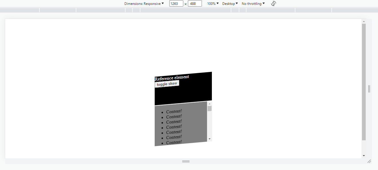 Weird Behaviour When Using Floating Ui Within A Skewed Element · Issue