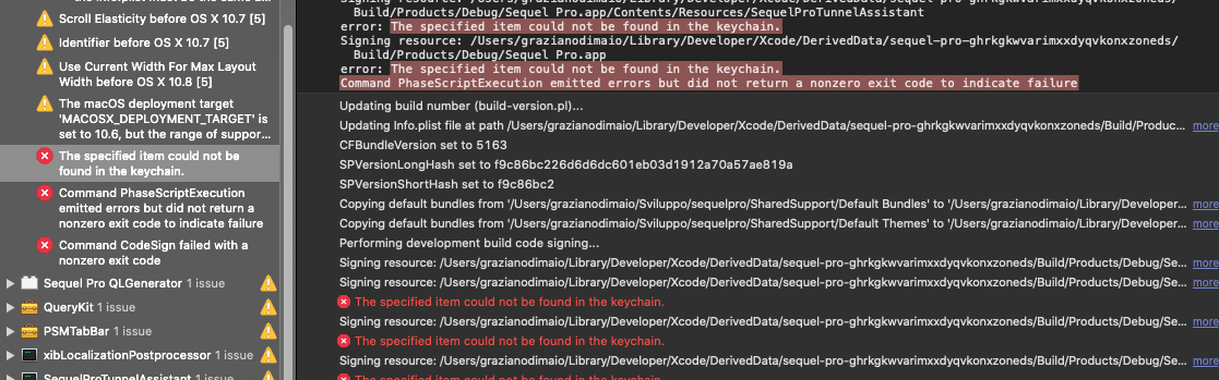 Cannot Build · Issue 3780 · Sequelpro Sequelpro · Github