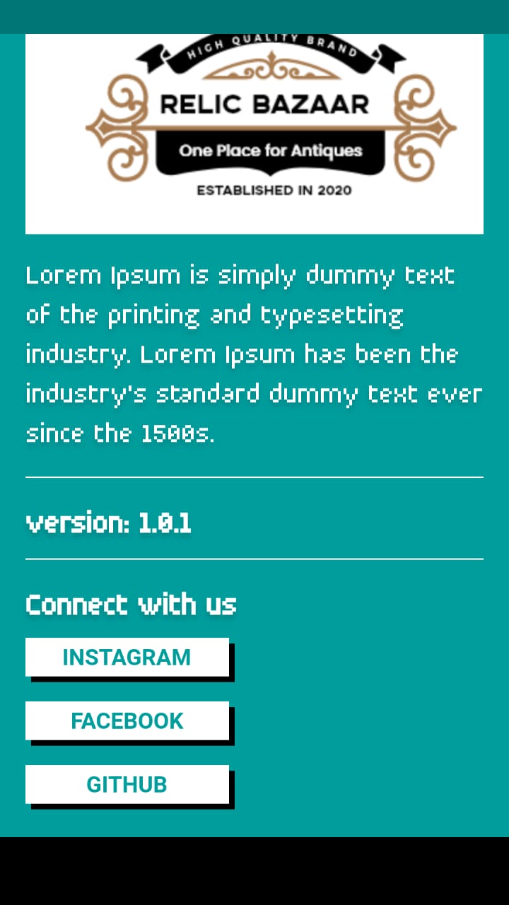 About Page · Issue #29 · himanshusharma89/relic_bazaar · GitHub