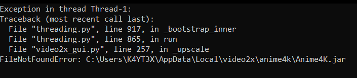 File not found bug · Issue #189 · k4yt3x/video2x · GitHub