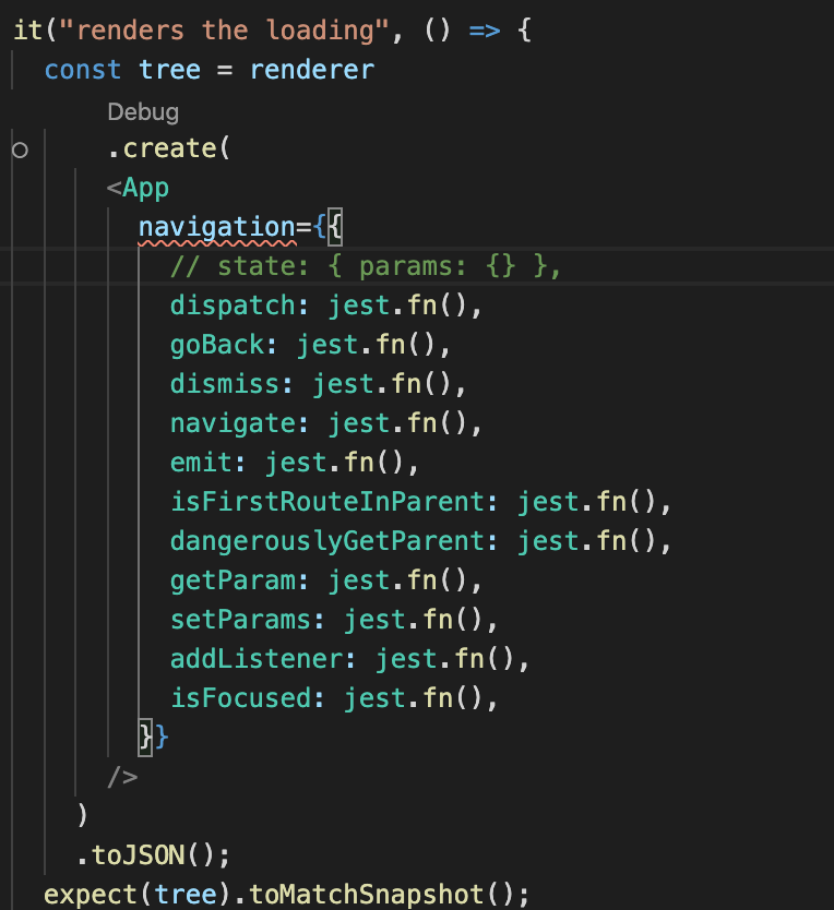 Is It Possible To Do Snapshot Testing With React Navigation Rn