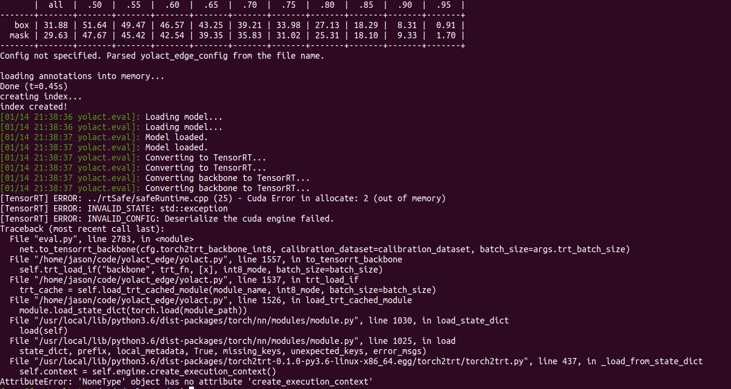 evaluating on weights trained with custom dataset · Issue #27 · WisconsinAIVision/yolact_edge ...