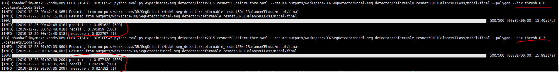 icdar2015结果不一致相差大 · Issue #100 · MhLiao/DB · GitHub