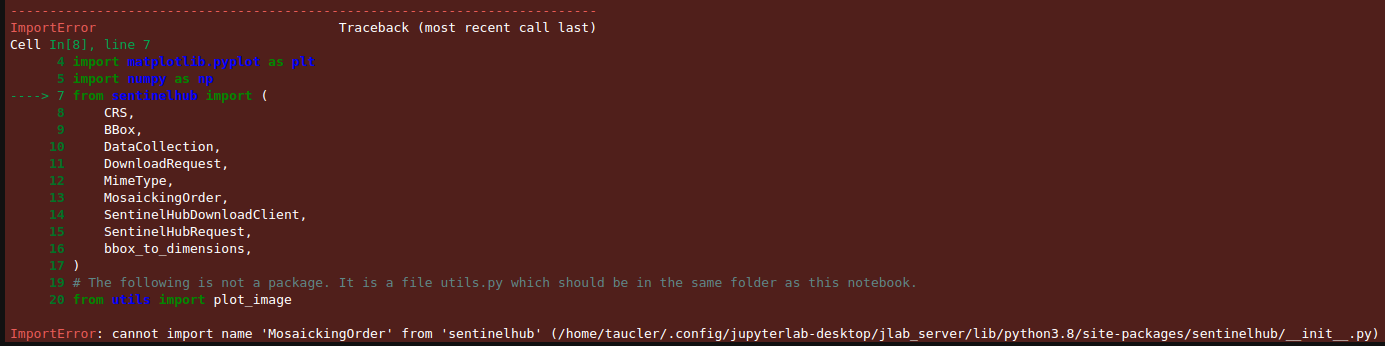 [bug] Cannot Import Name Mosaickingorder From Sentinelhub · Issue 402 · Sentinel Hub