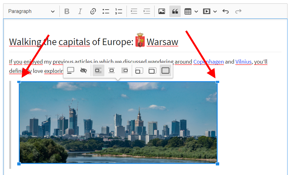 Top left and top right resize handles are cropped in an inline image ...