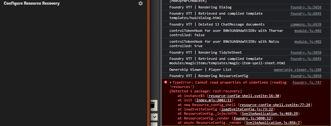 [BUG] Configure Resource Recovery button fails · Issue #121 · roth-michael/FoundryVTT ...
