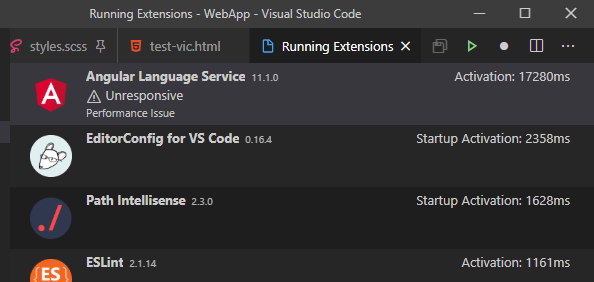 Extension issue - Unresponsive, Performance Issue, constantly keeps loading · Issue #1087 ...