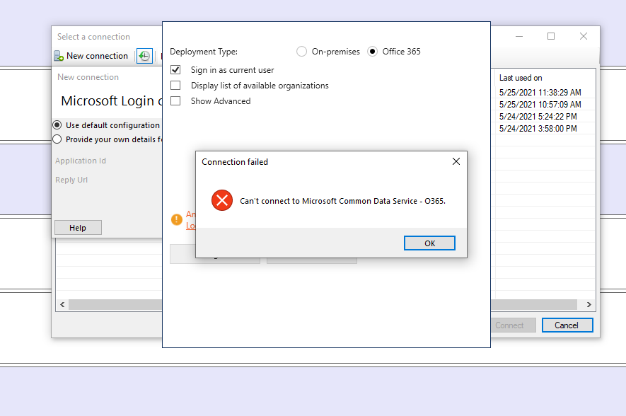 [BUG] Unable to connect to dynamics 365 instance online thru connection wizard · Issue #1035 ...