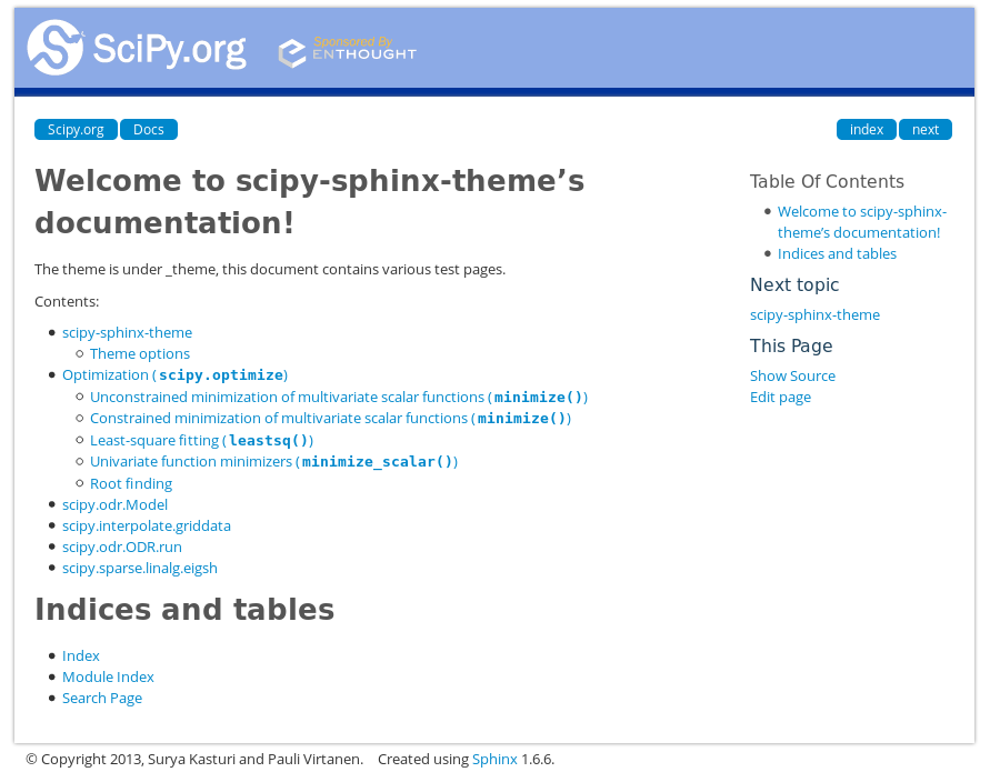 Documentation Build With Scipy Sphinx Theme · Issue 8351 · Scipyscipy · Github