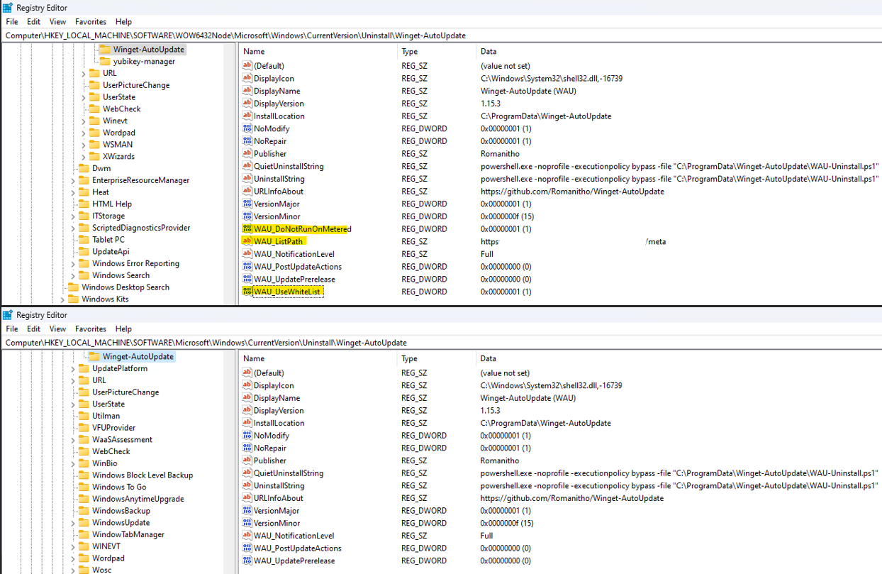 Reinstalling after first Install from Win32App · Issue #240 · Romanitho/Winget-AutoUpdate · GitHub