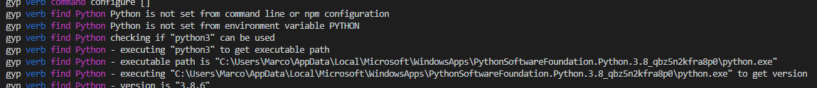 node-gyp configure --verbose "gyp: Undefined variable module_name in binding.gyp while trying to ...