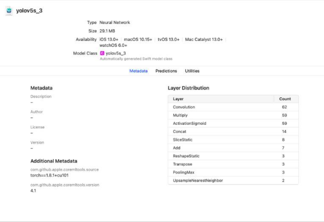 conversion of core ml model not describing class labels in metadata on ...