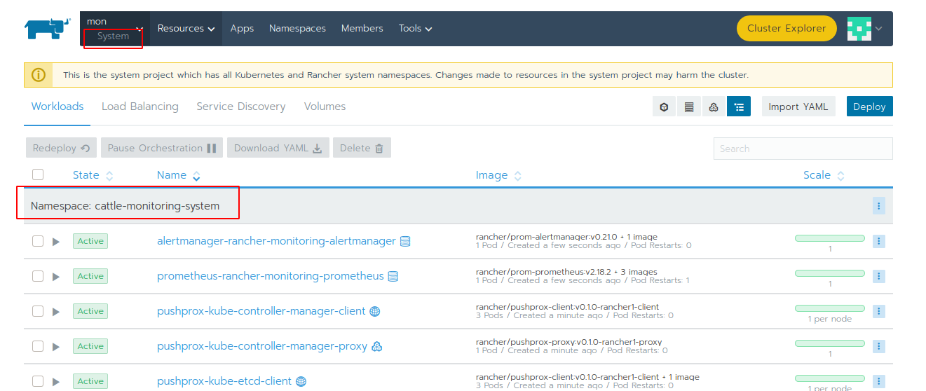 Monitoring v2 installation in a hardened cluster fails when no project is chosen · Issue #29980 ...