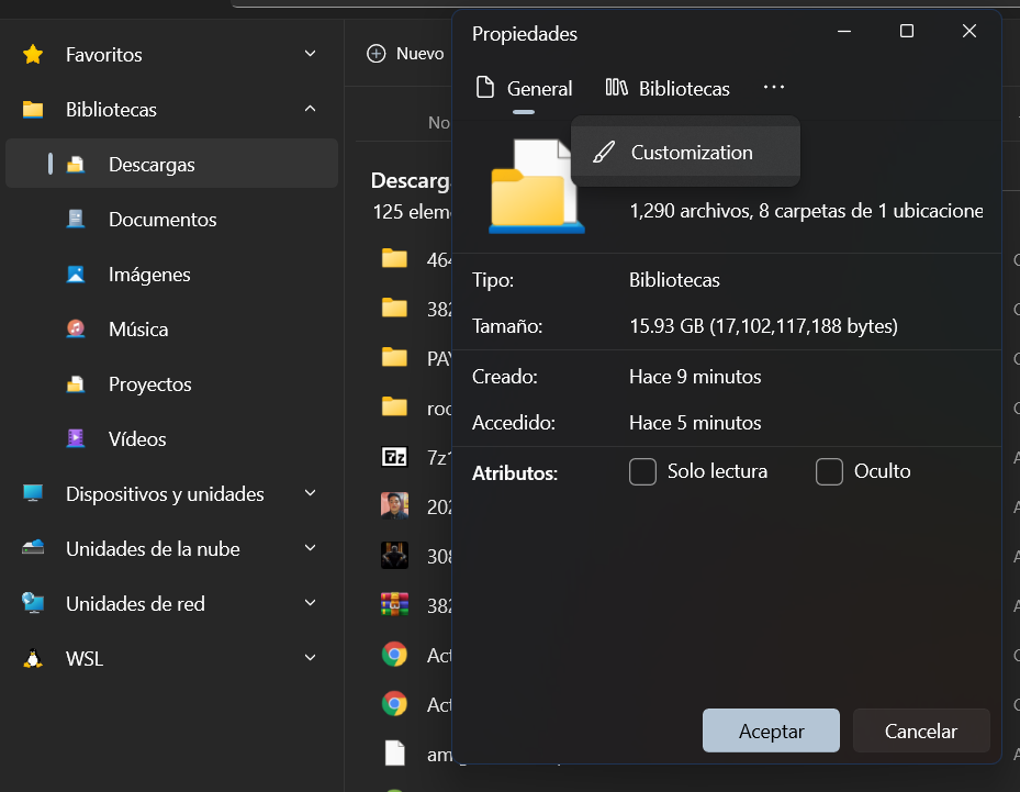 Customizar una carpeta de Bibliotecas · Issue #7057 · files-community ...