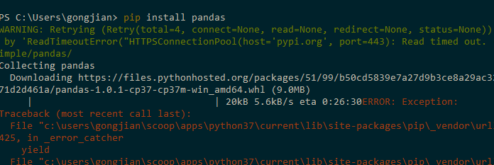 pip install pandas 失败 · Issue #1073 · neolee/pilot · GitHub