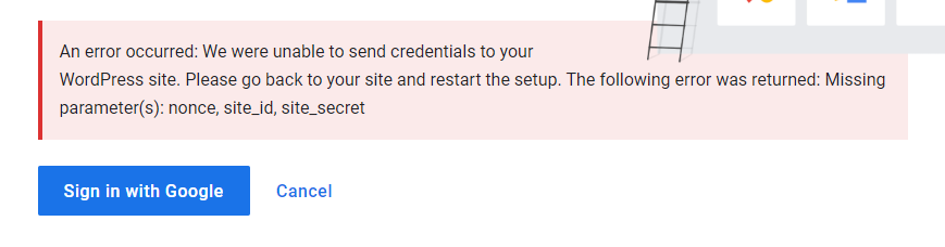 Missing parameter(s): nonce, site_id, site_secret · Issue #941 · google ...