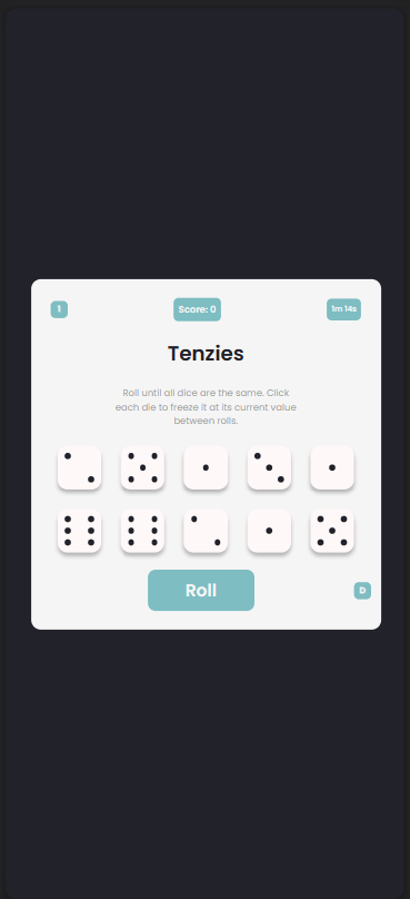 GitHub - CodeStrate/TenziesGame