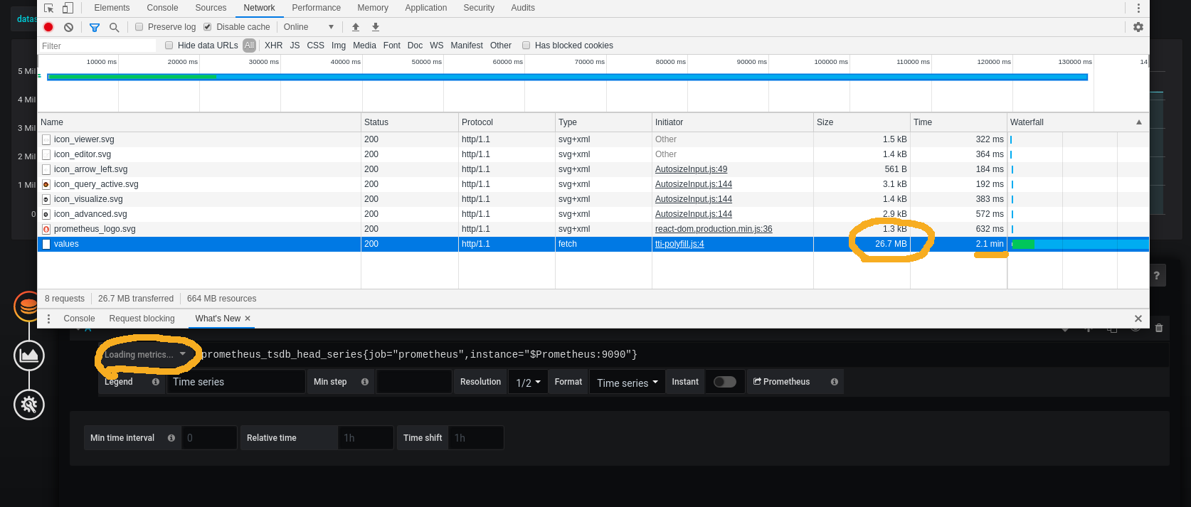 Prometheus: browser crashes for big prometheus ds · Issue #23562 ...