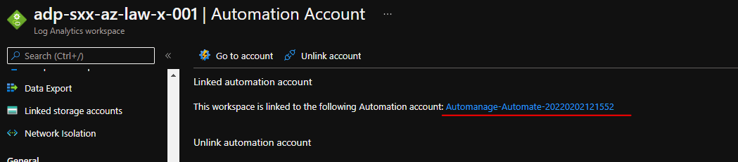 Automanage automation account linking to dependency LAW Bug Report · Issue #965 · Azure ...