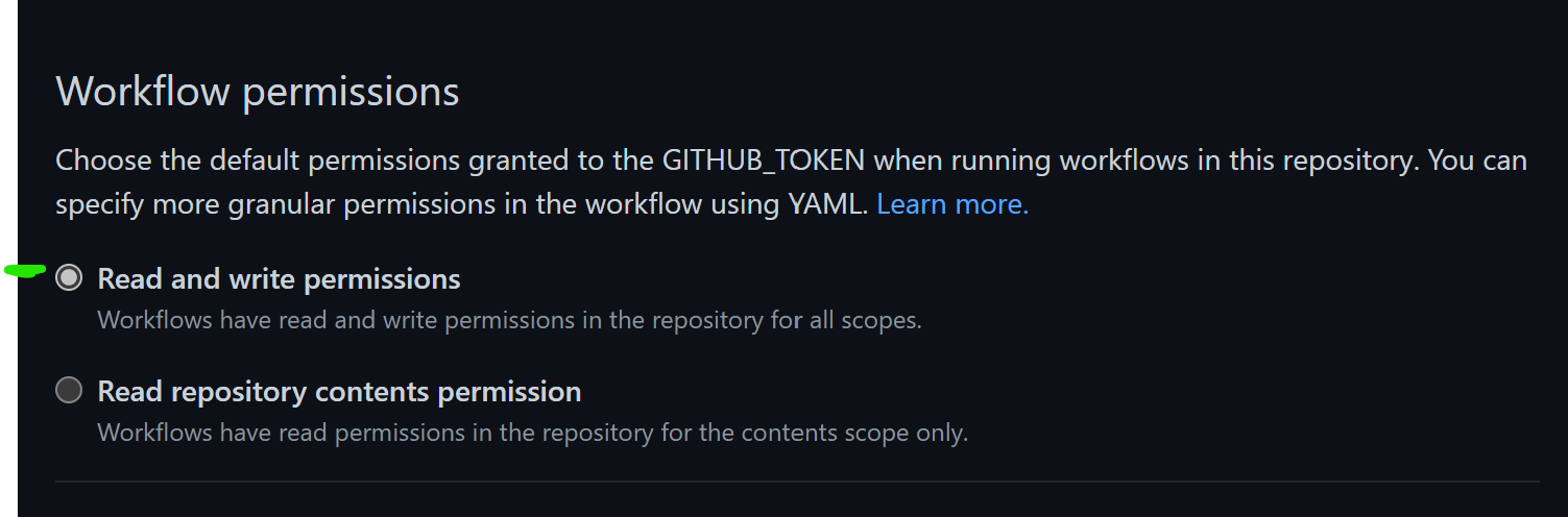 [Feature Request]: Update wiki with required GH settings for CI environment run · Issue #1403 ...