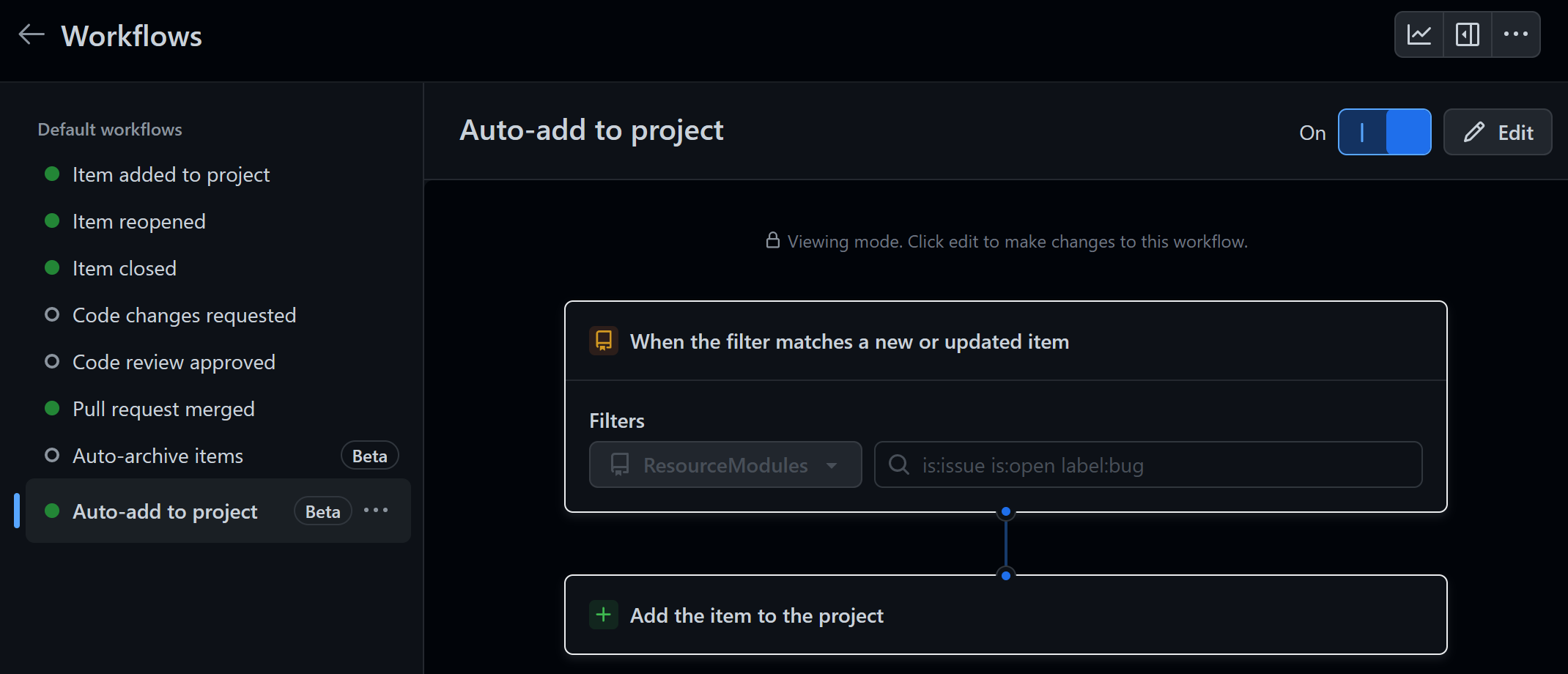 [feature Request] Enable Auto Add To Project Workflows · Issue 2873 · Azure Resourcemodules