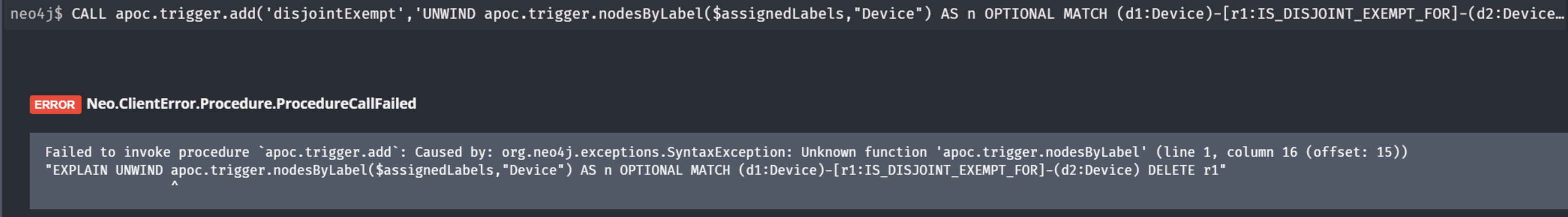 Unknown Function Apoctriggernodesbylabel · Issue 2049 · Neo4j Contribneo4j Apoc Procedures
