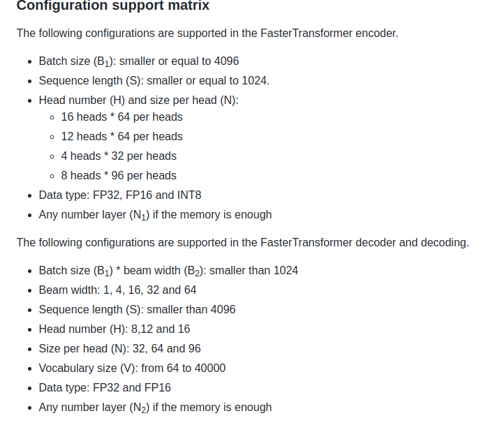 Should the matrix be set to the following · Issue #199 · NVIDIA/FasterTransformer · GitHub
