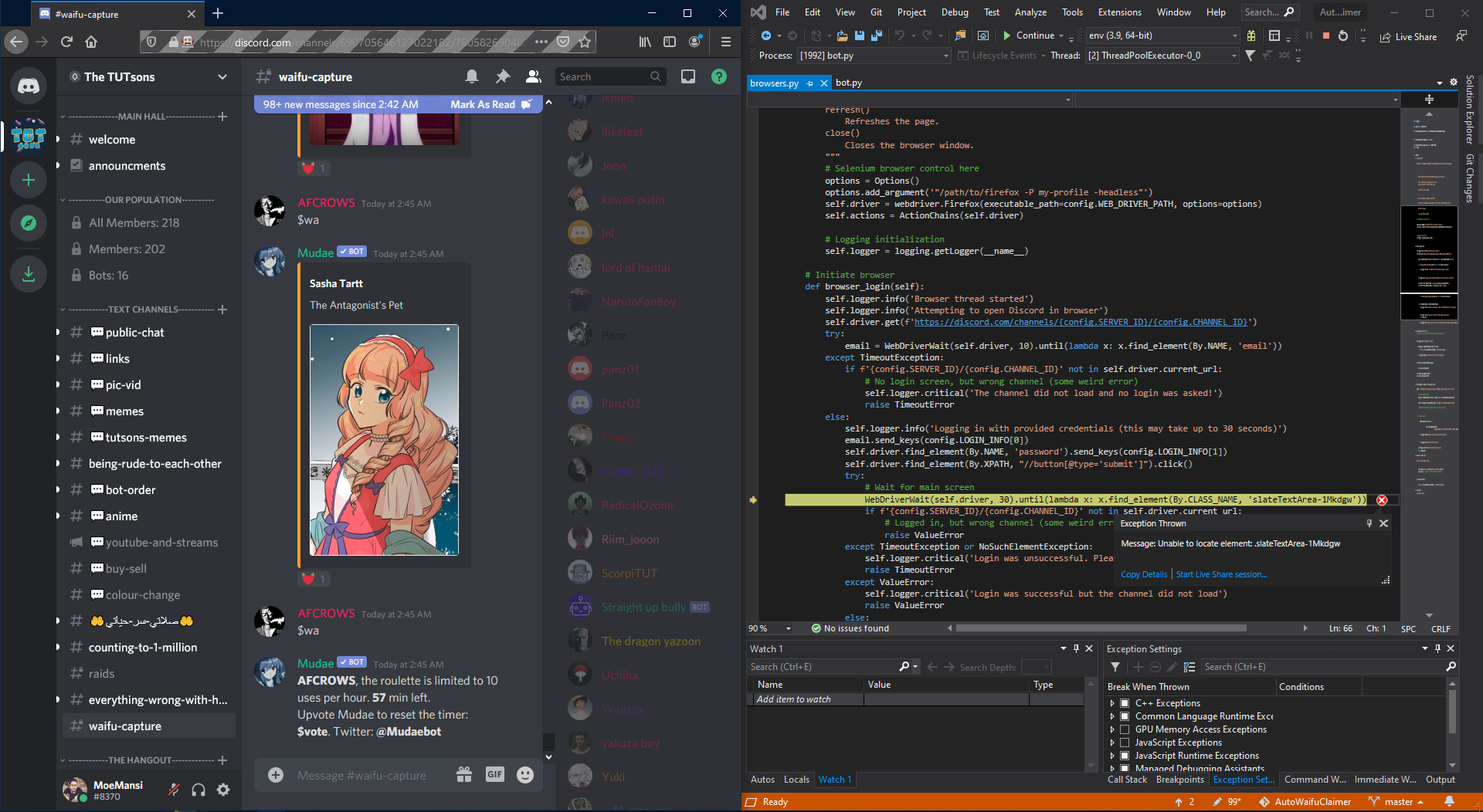 Unable To Locate Element Slatetextarea 1mkdgw · Issue 1 · Jasonyuan869autowaifuclaimerv3 
