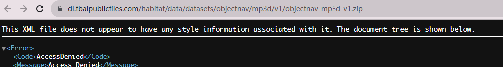 Missing objectnav_mp3d_v1.zip Download Link · Issue #1558 · facebookresearch/habitat-lab · GitHub