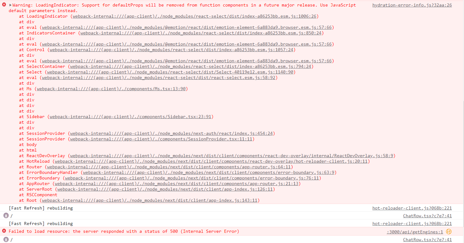 Application error: a client-side exception has occurred (see the ...