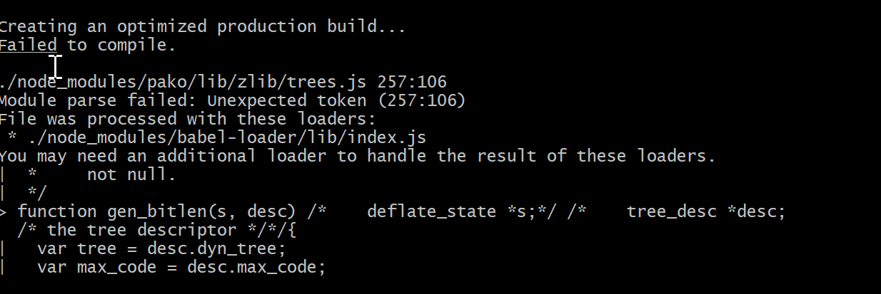 ./node_modules/pako/lib/zlib/trees.js Module parse failed · Issue #262 · nodeca/pako · GitHub