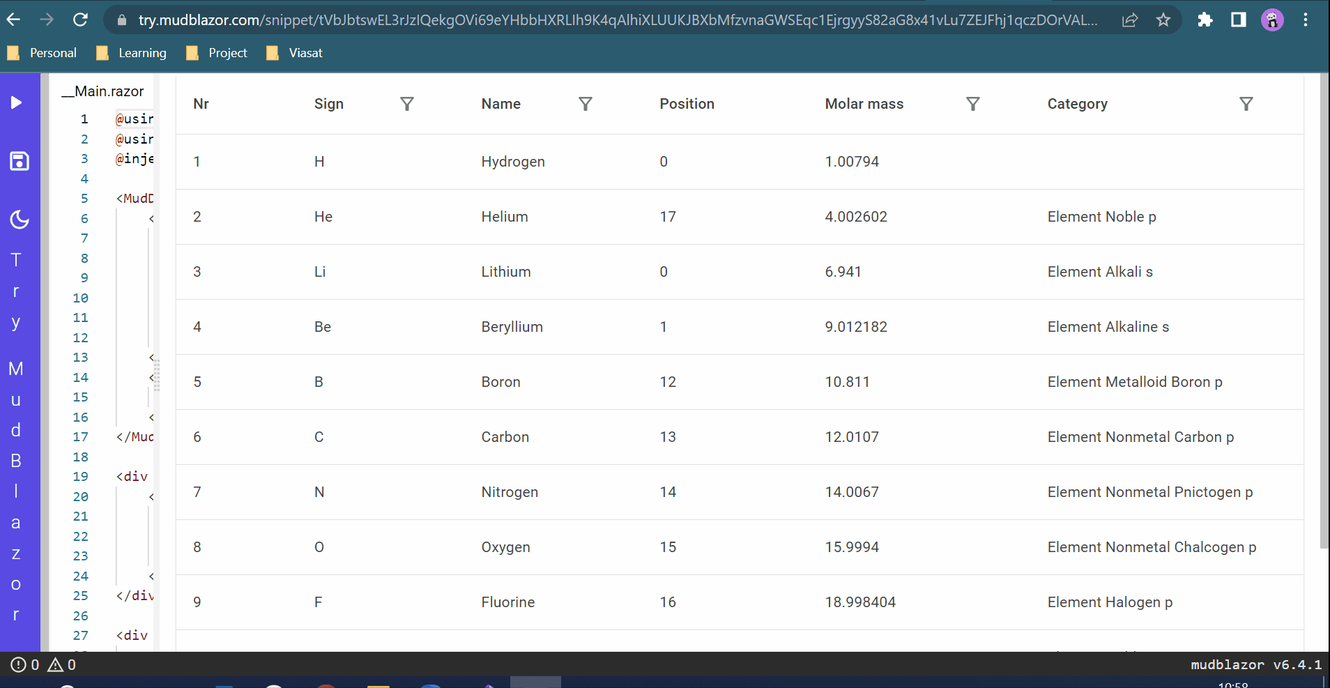 MudDataGrid filter icon is not highlighting on IsEmpty and IsNotEmpty filter operators ...