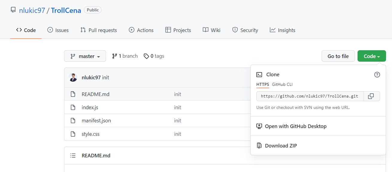 GitHub - nlukic97/TrollCena: Google chrome extension to prank your ...