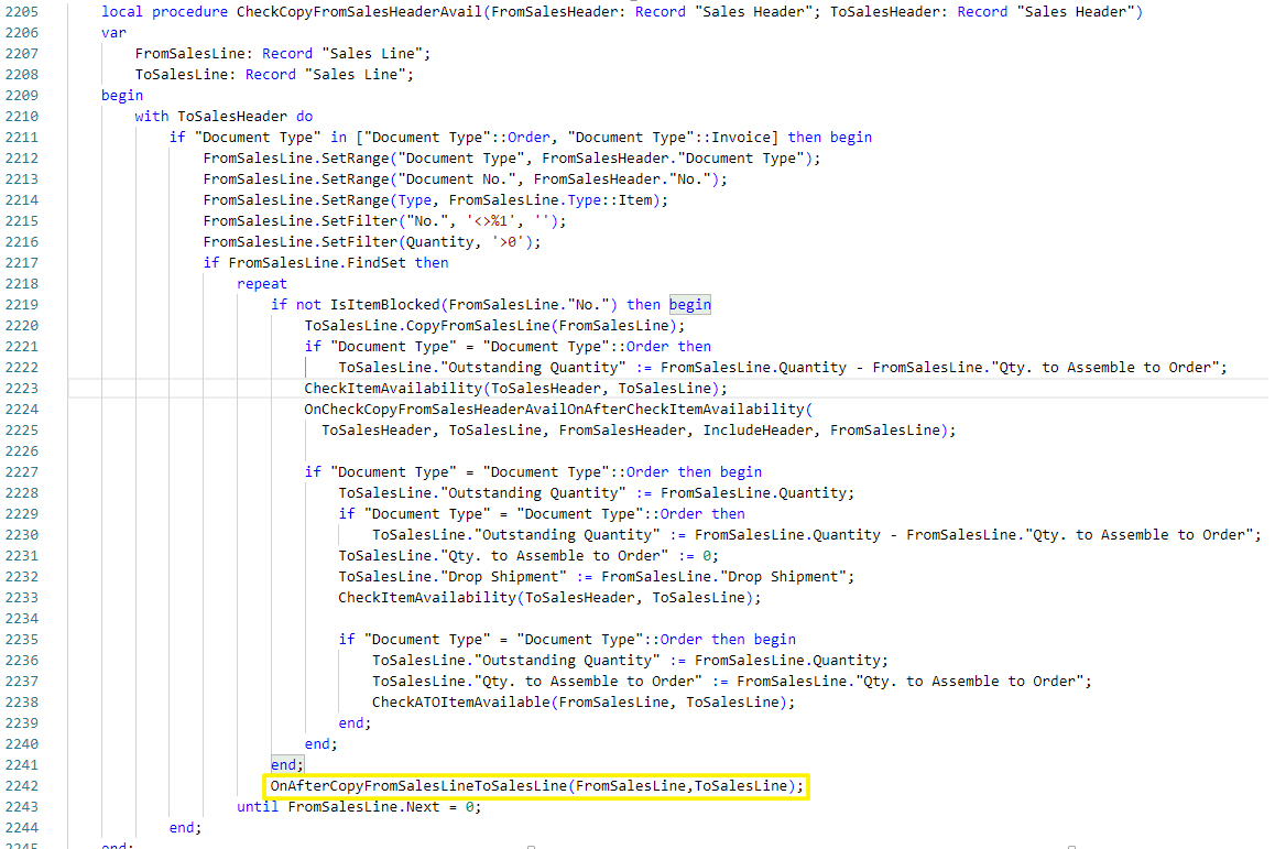 [Event Request] Codeunit 6620 "Copy Document Mgt.",OnAfterCopyFromSalesLineToSalesLine · Issue ...
