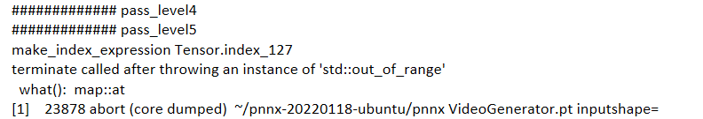 在使用pnnx进行模型转换时遇到terminate called after throwing an instance of 'std::out_of_range' what(): map ...