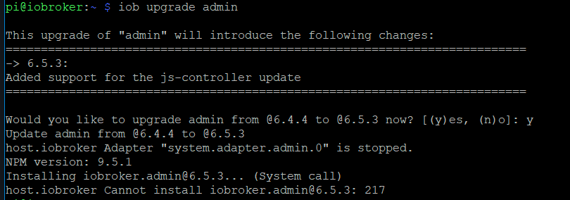 Upgrade 6.4.4 --> 6.5.3 nicht möglich · Issue #1950 · ioBroker/ioBroker ...
