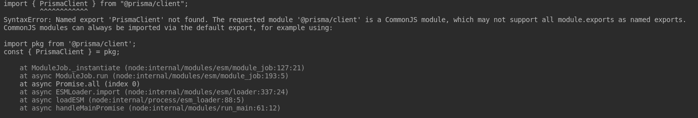Error [ERR_REQUIRE_ESM]: require() of ES Module and wrong position of import · Issue #608 ...