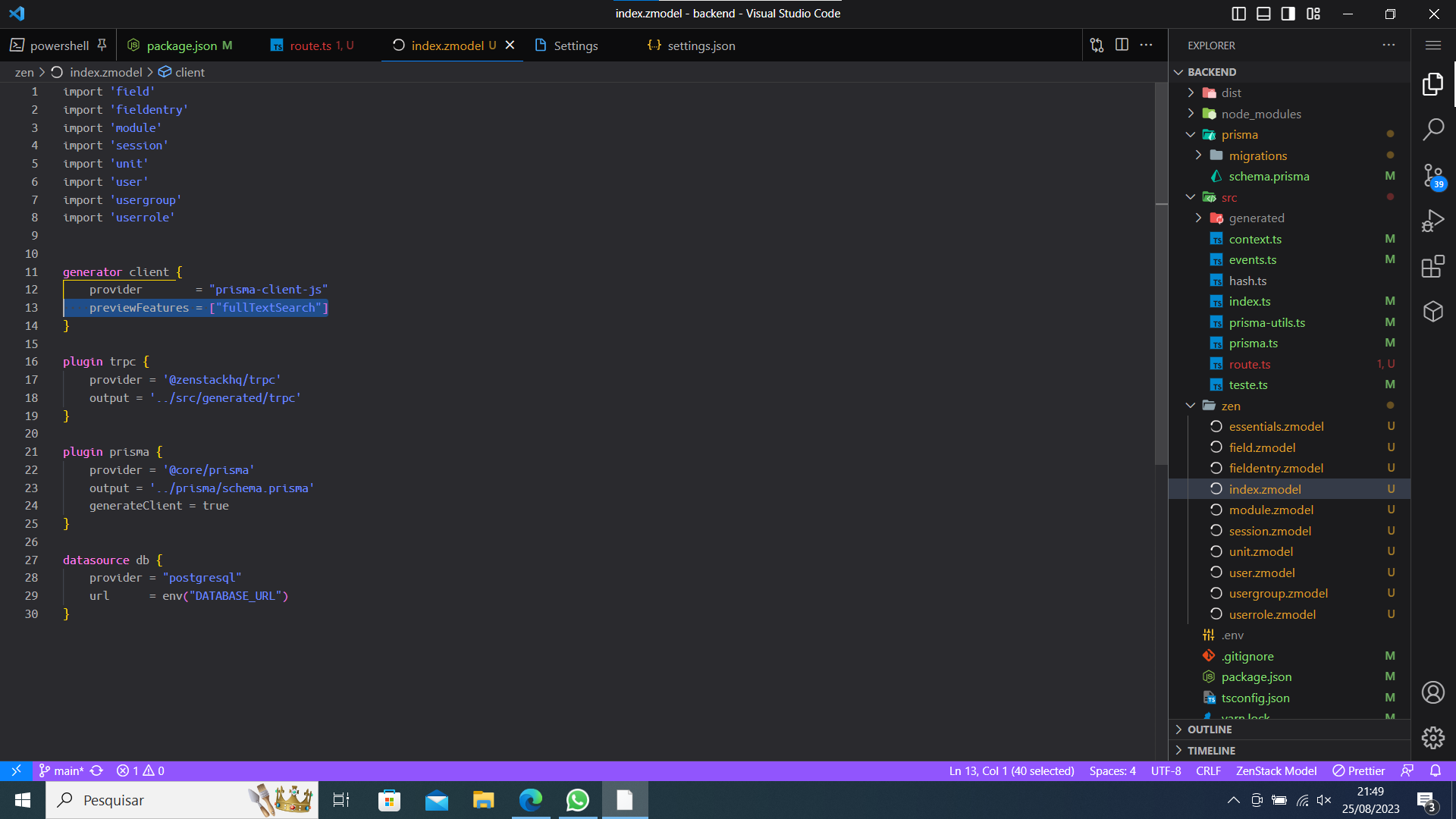 Zod generation fails when previewFeatures = ["fullTextSearch"] · Issue #650 · zenstackhq ...
