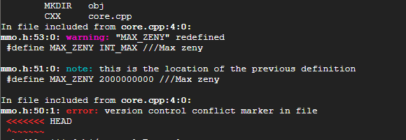 Compile Error "version control conflict marker in file" · Issue #2923 · rathena/rathena · GitHub