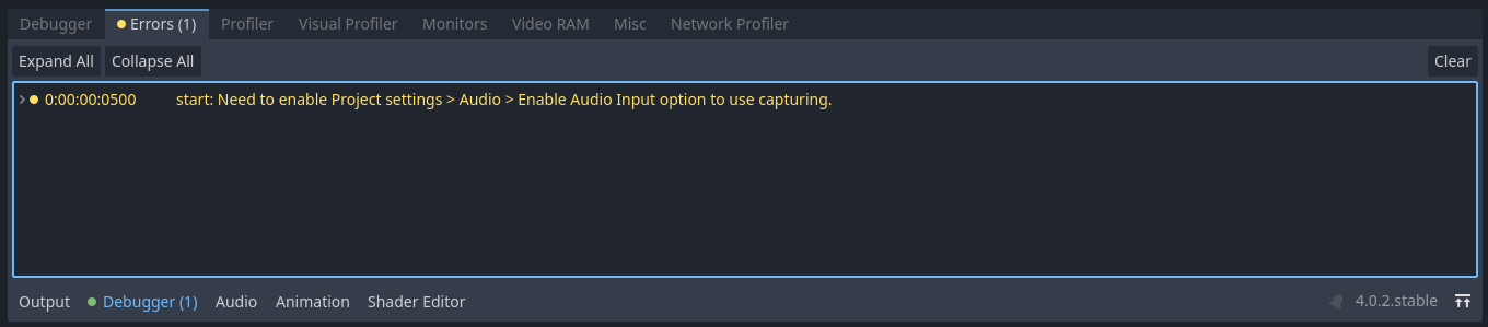 Enable Audio Input option not showing in Project Settings > Audio · Issue #76032 · godotengine ...