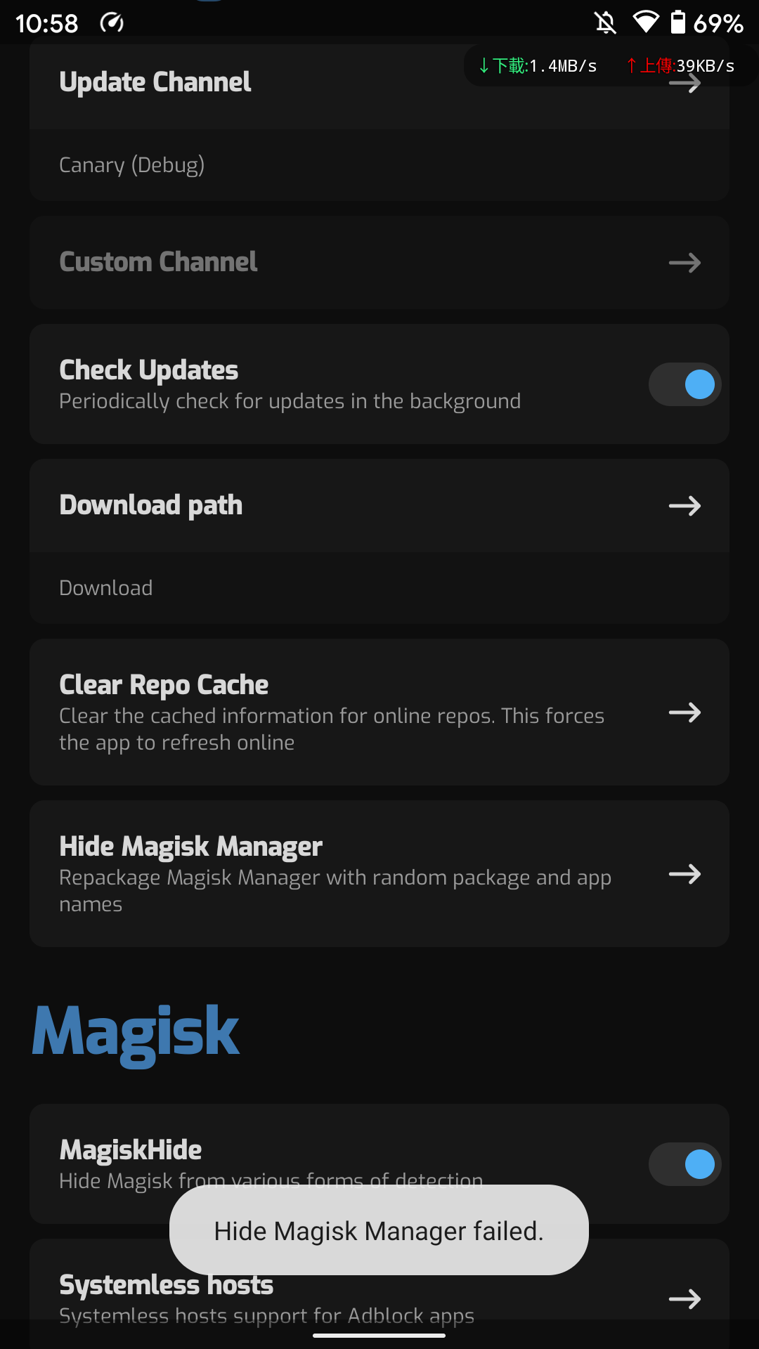 Pixel 2 Android R Can't hide Magisk Manager · Issue #2895 · topjohnwu/Magisk · GitHub