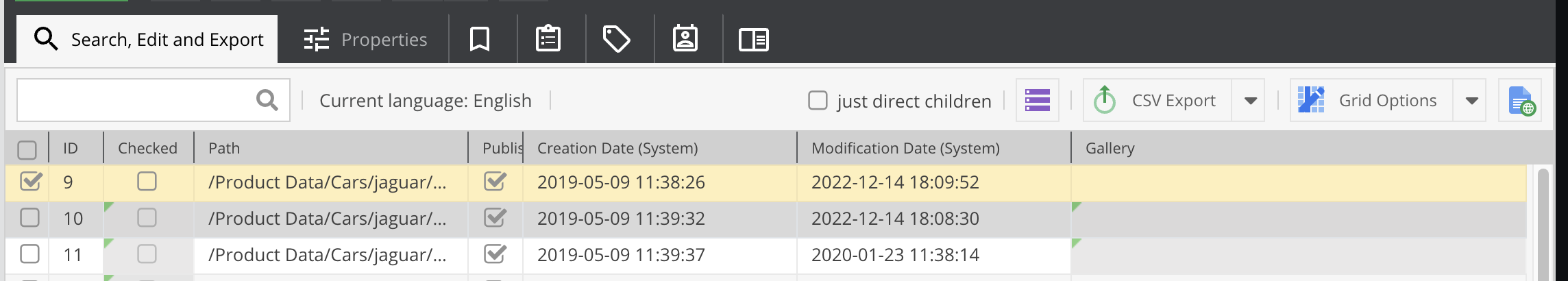 [Bug]: Checkbox in grid moves down by selection. If a class has a checkbox field, editing will ...