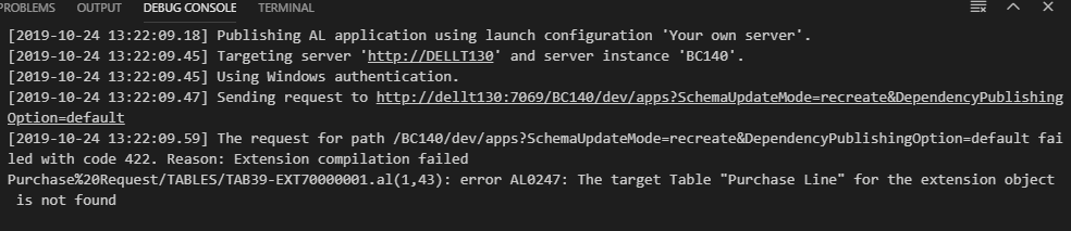 The target Table "XXXX" for the extension object is not found · Issue ...